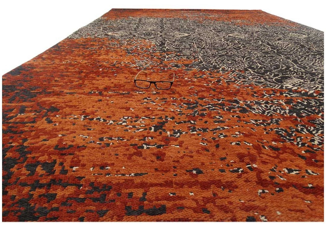 Tapis de Salon Orange Baroque MOTOA | Royaume du Tapis